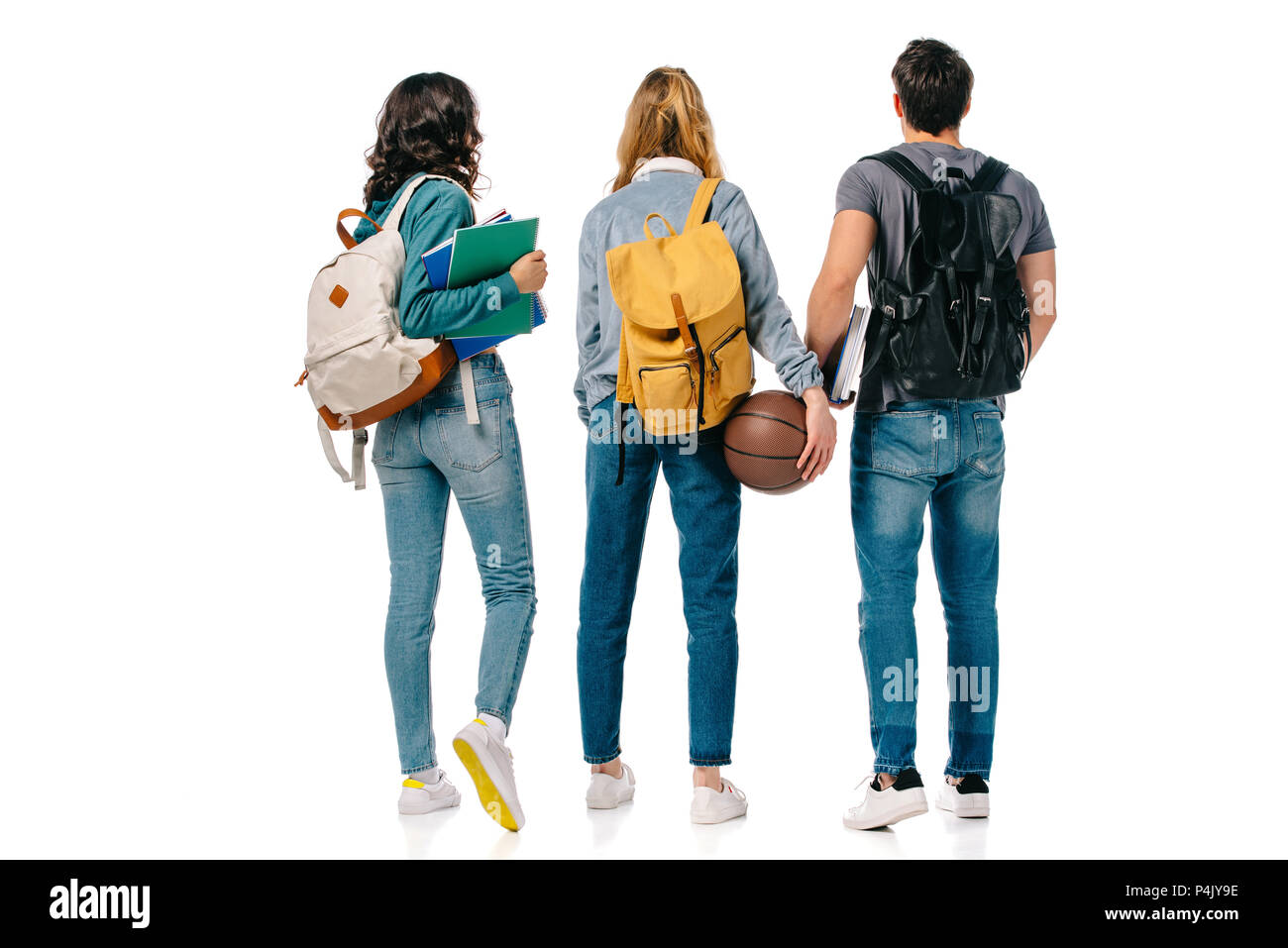 Female teen students backpacks hi-res stock photography and images - Alamy