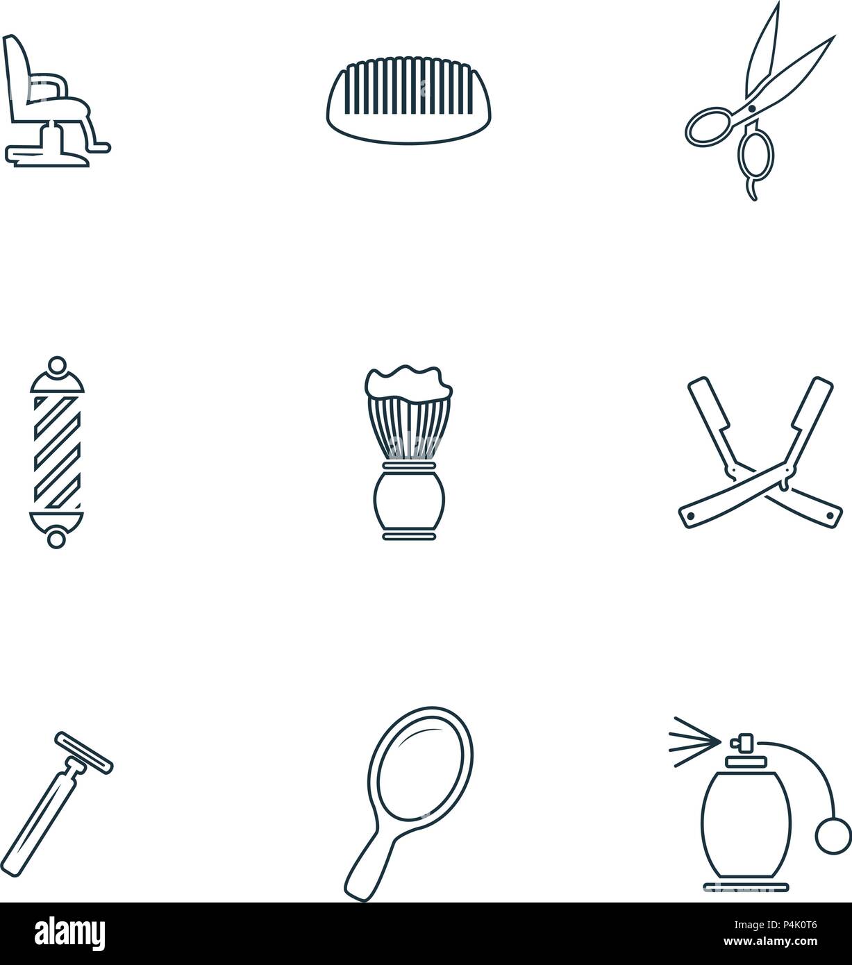 Hairstyling mirror brush Stock Vector Images - Alamy