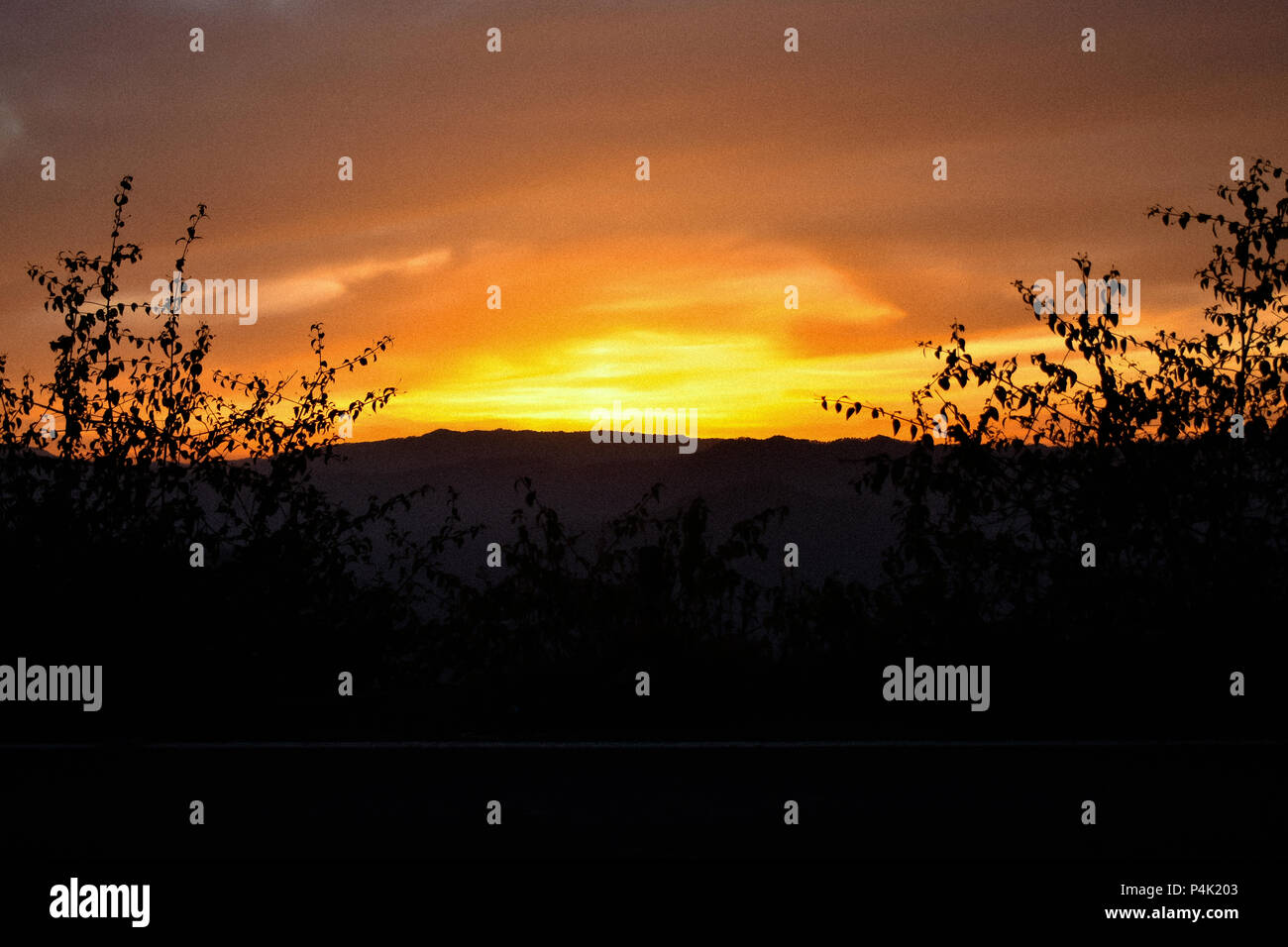 A colorfull Sun Set Stock Photo - Alamy