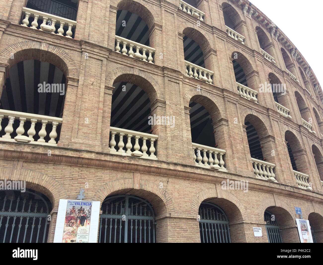 Spanish-style bullfighting facade in Valencia, Spain Stock Photo - Alamy