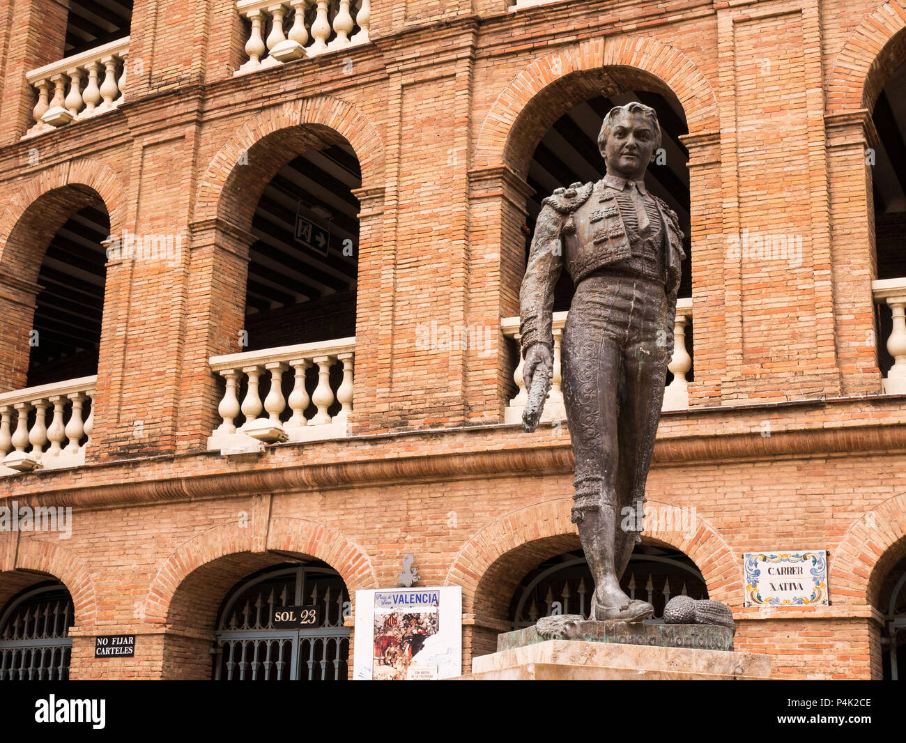 Spanish-style bullfighting facade in Valencia, Spain Stock Photo - Alamy