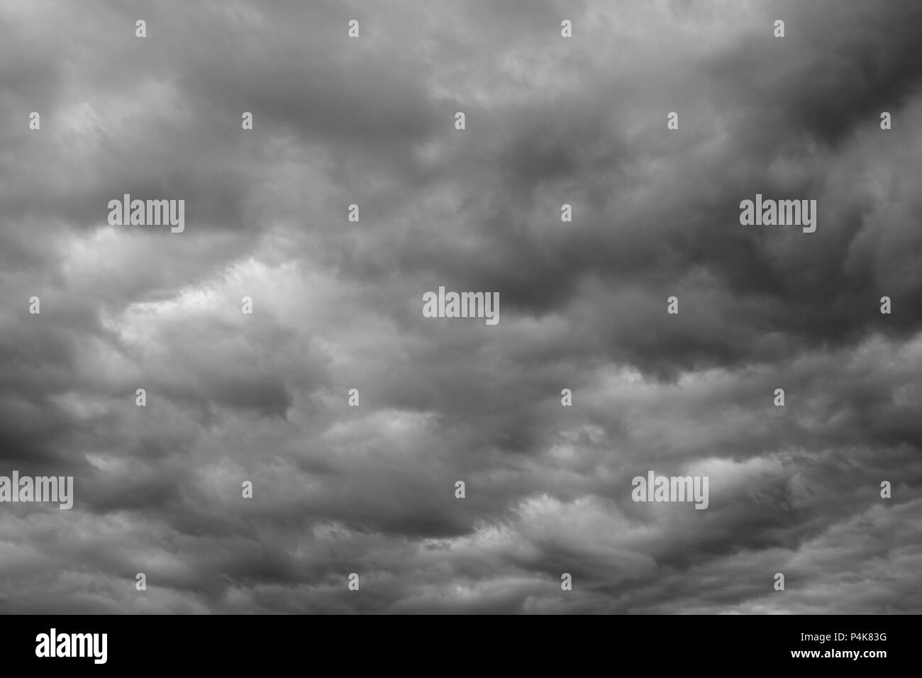 Gray, cloudy sky over horizon. Storm clouds before a thunderstorm Stock ...
