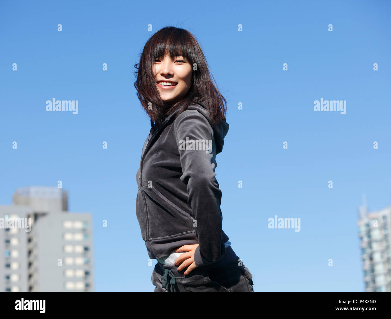 pretty asian college girl portrait Stock Photo - Alamy