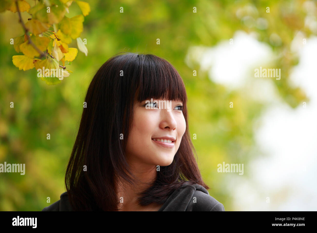 pretty asian college girl portrait Stock Photo - Alamy