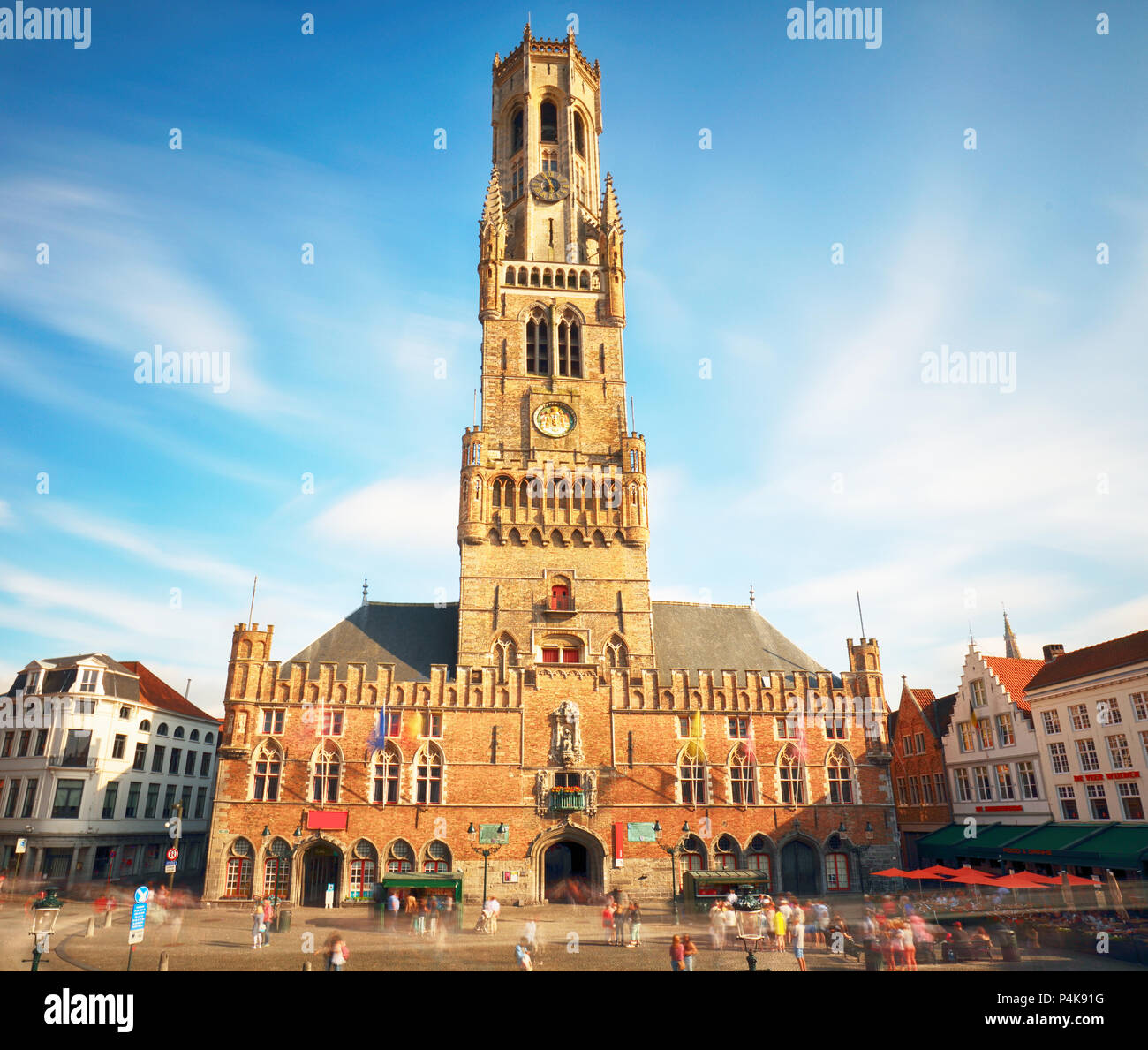 Bruges medieval gothic clock tower hi-res stock photography and images ...
