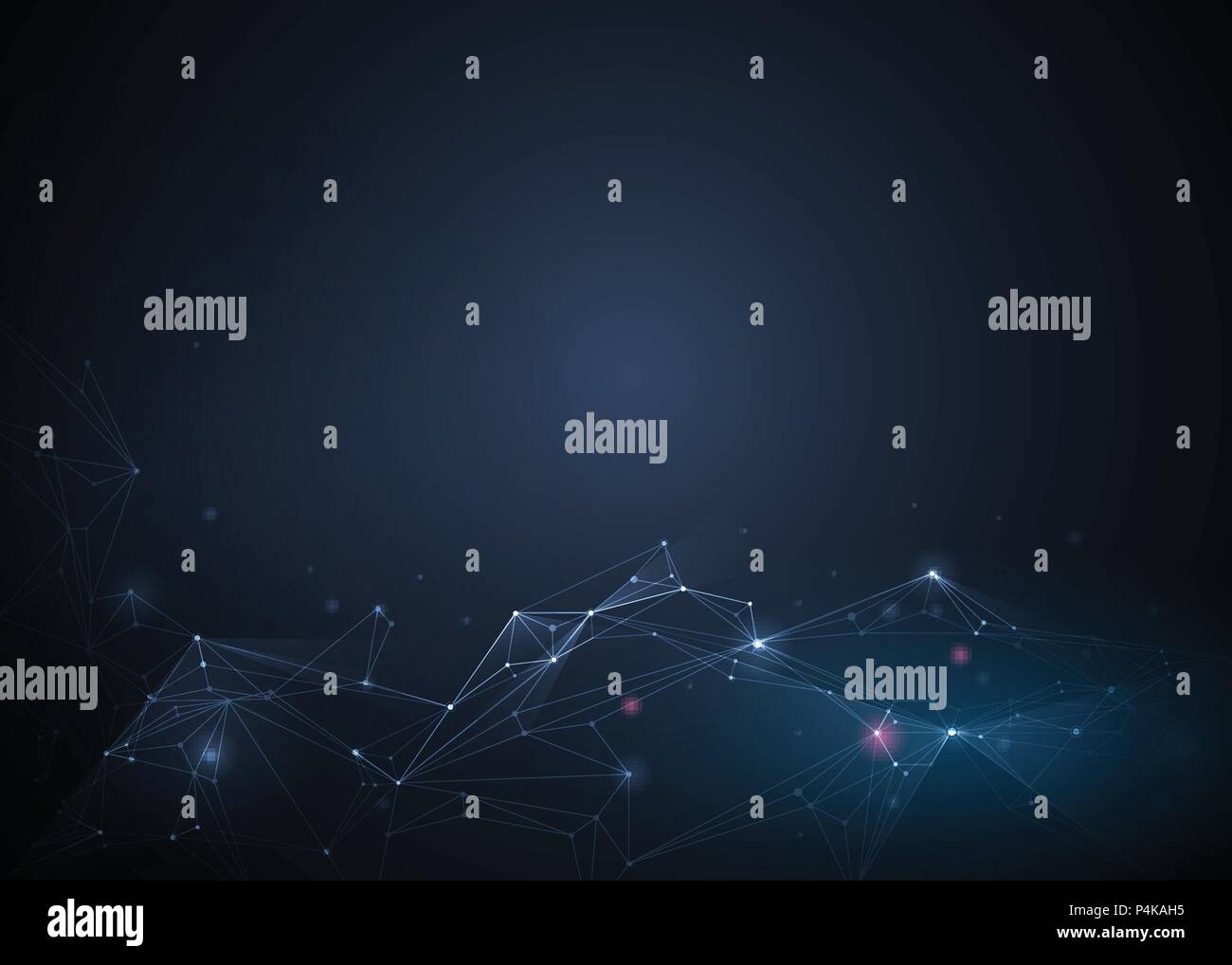 Illustration Abstract Molecules with Circles, Lines, Geometric, Polygon, Triangle pattern ...