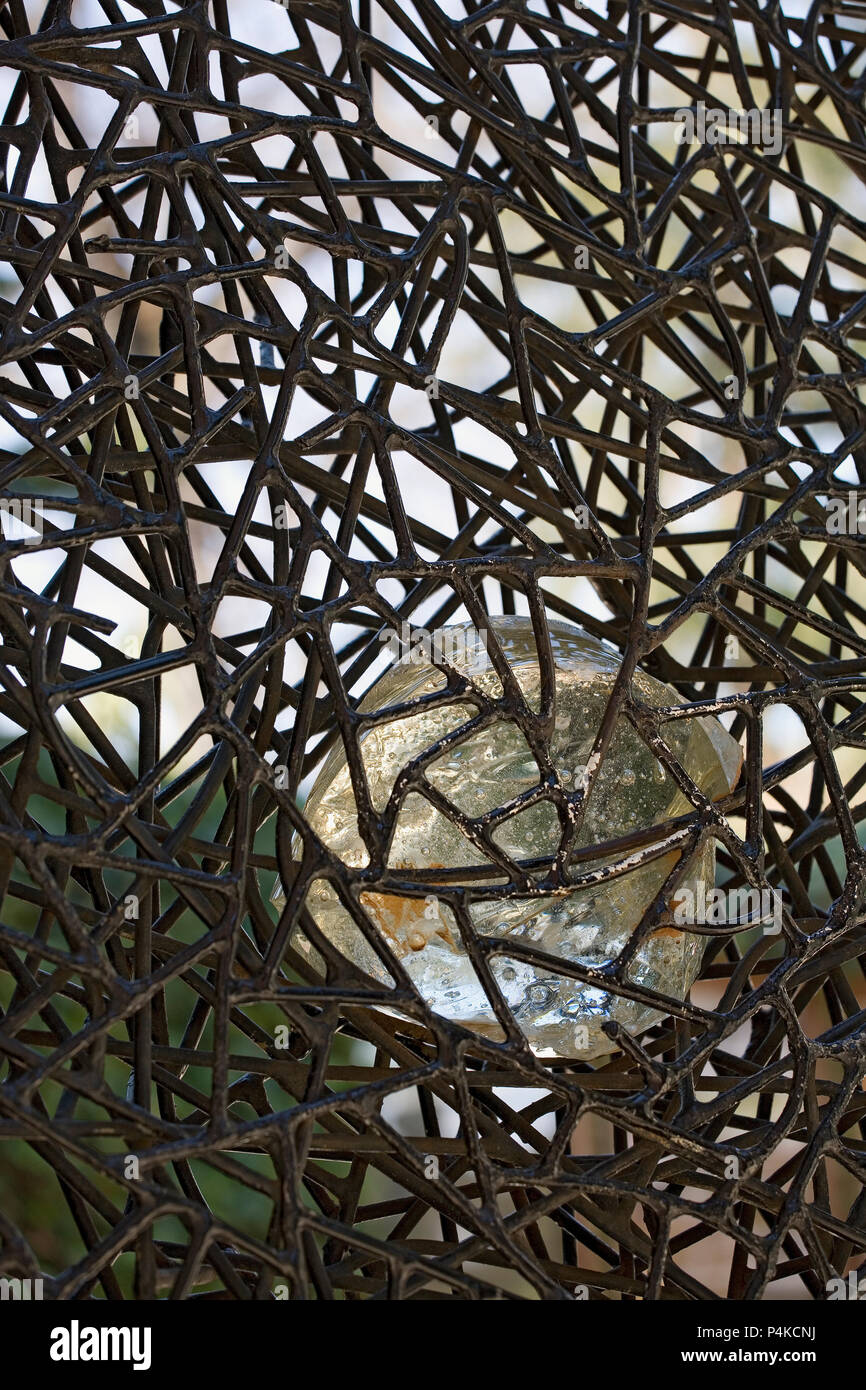 Detail of the gates designed by Claire Falkenstein at entrance to the ...