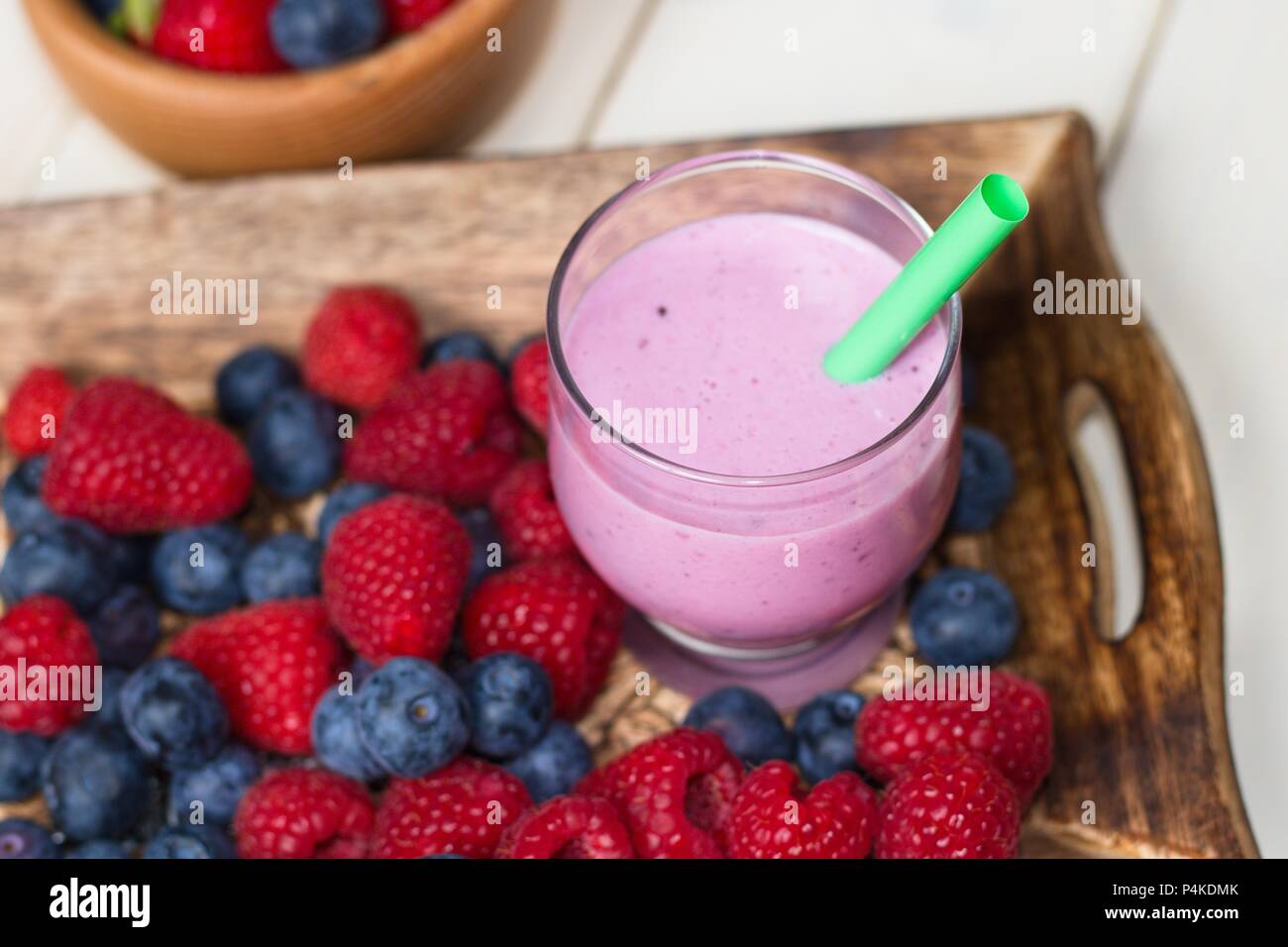 Homemade healthy refreshing milky shake Stock Photo - Alamy