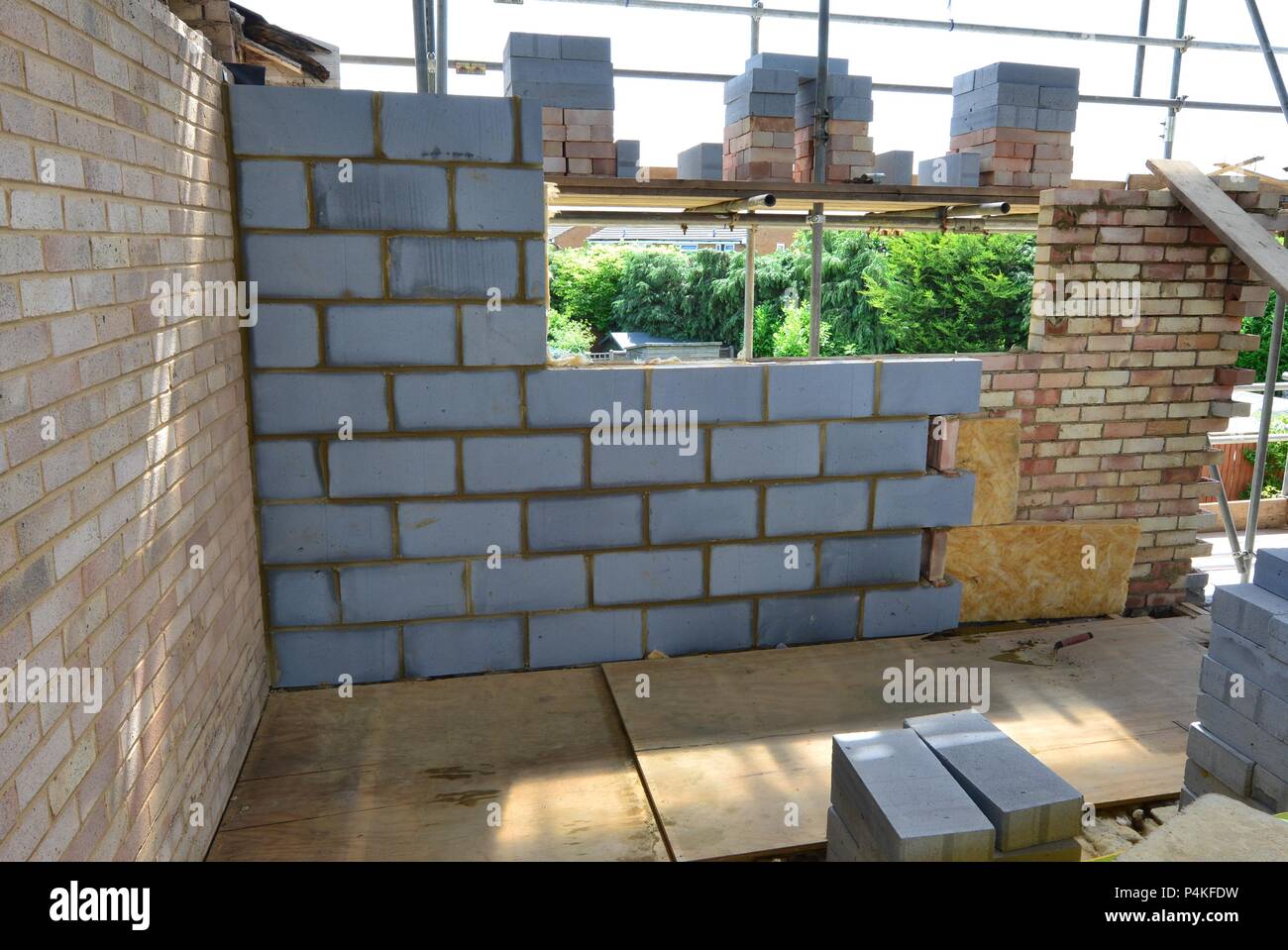 Building blocks on a building site in the UK Stock Photo - Alamy