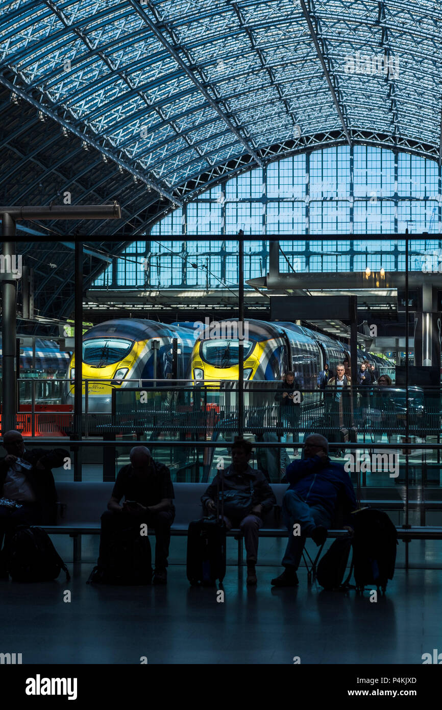 Eurostar terminal at St.Pancras station, London, England, U.K Stock ...