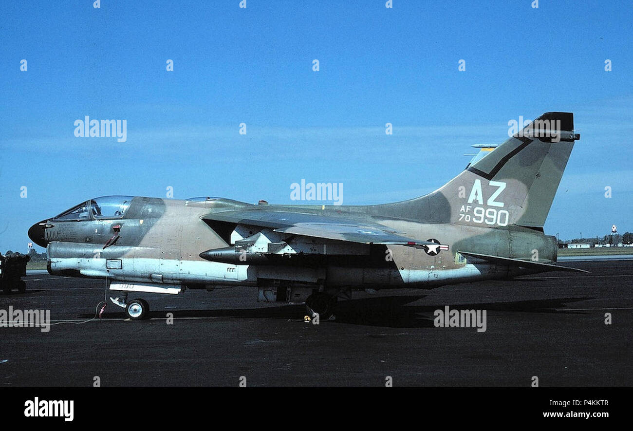 152d Tactical Fighter Squadron A-7D Corsair II 70-0990 Stock Photo - Alamy