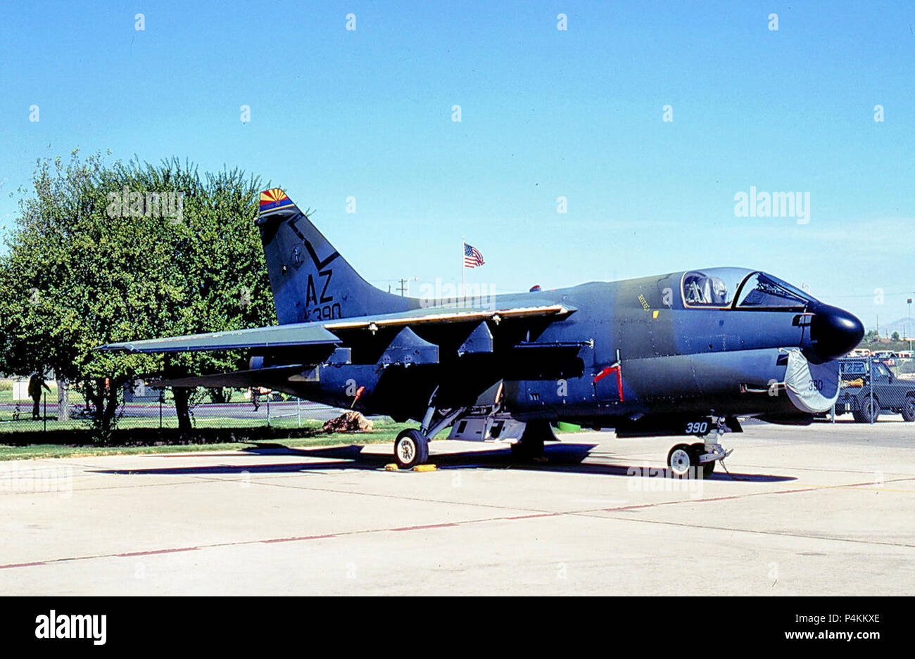 152d Tactical Fighter Squadron A-7D Corsair II 75-0390 Stock Photo - Alamy