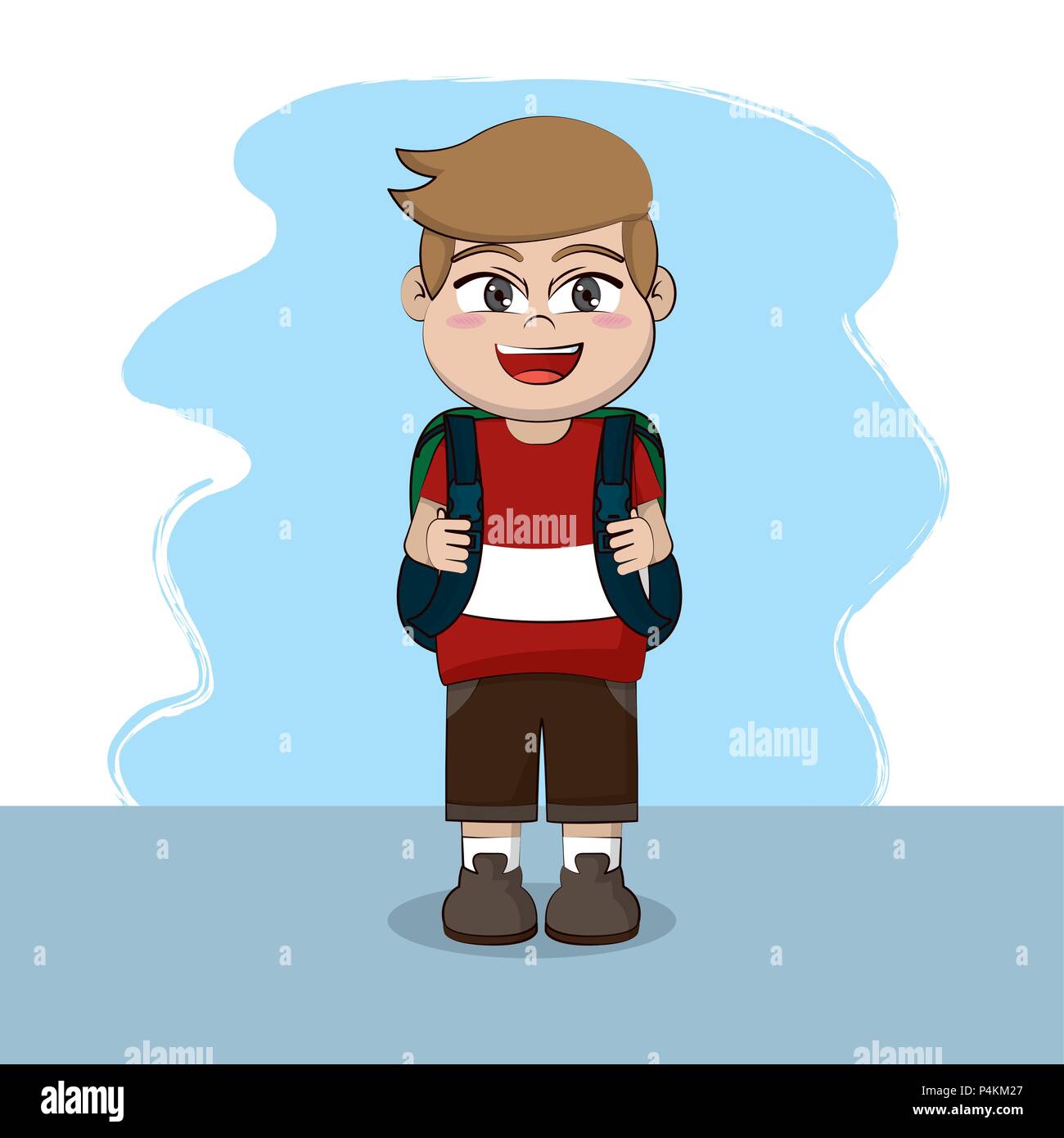 Cute schoolboy cartoon Stock Vector Image & Art - Alamy