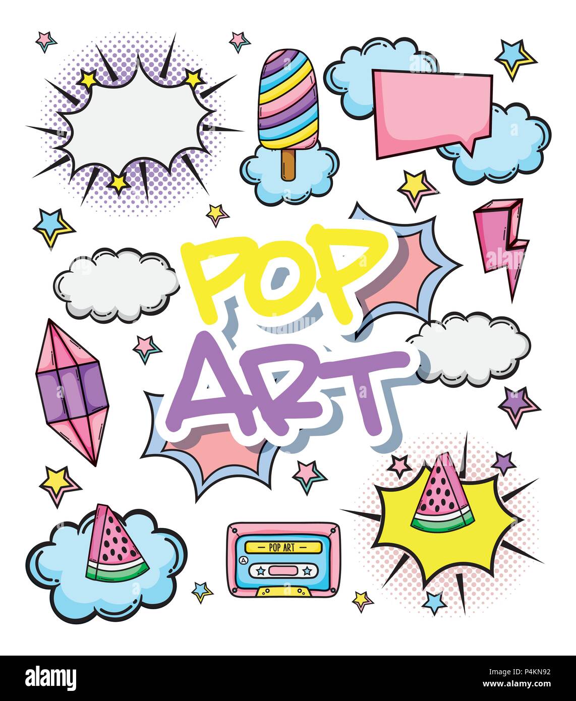 Pop art cartoons Stock Vector Image & Art - Alamy