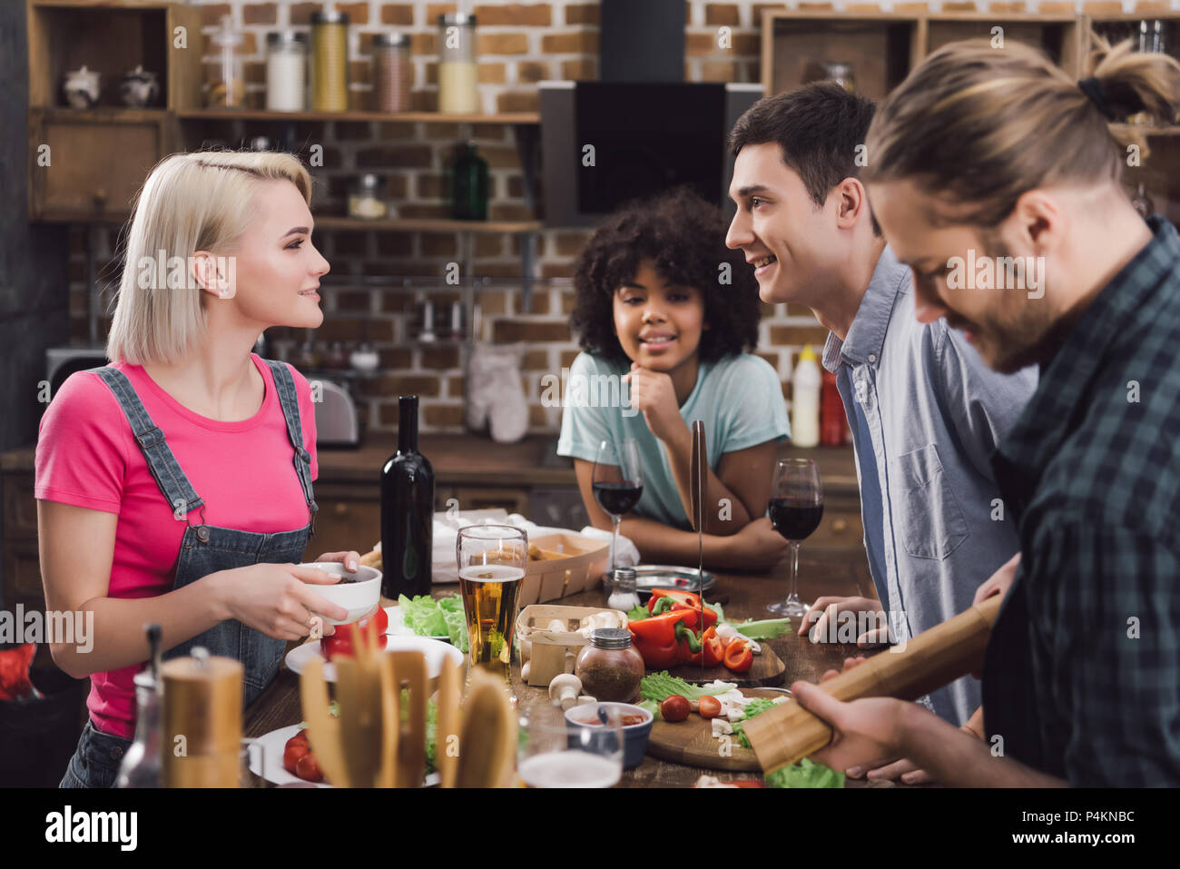 Cooking multiethnic hi-res stock photography and images - Alamy