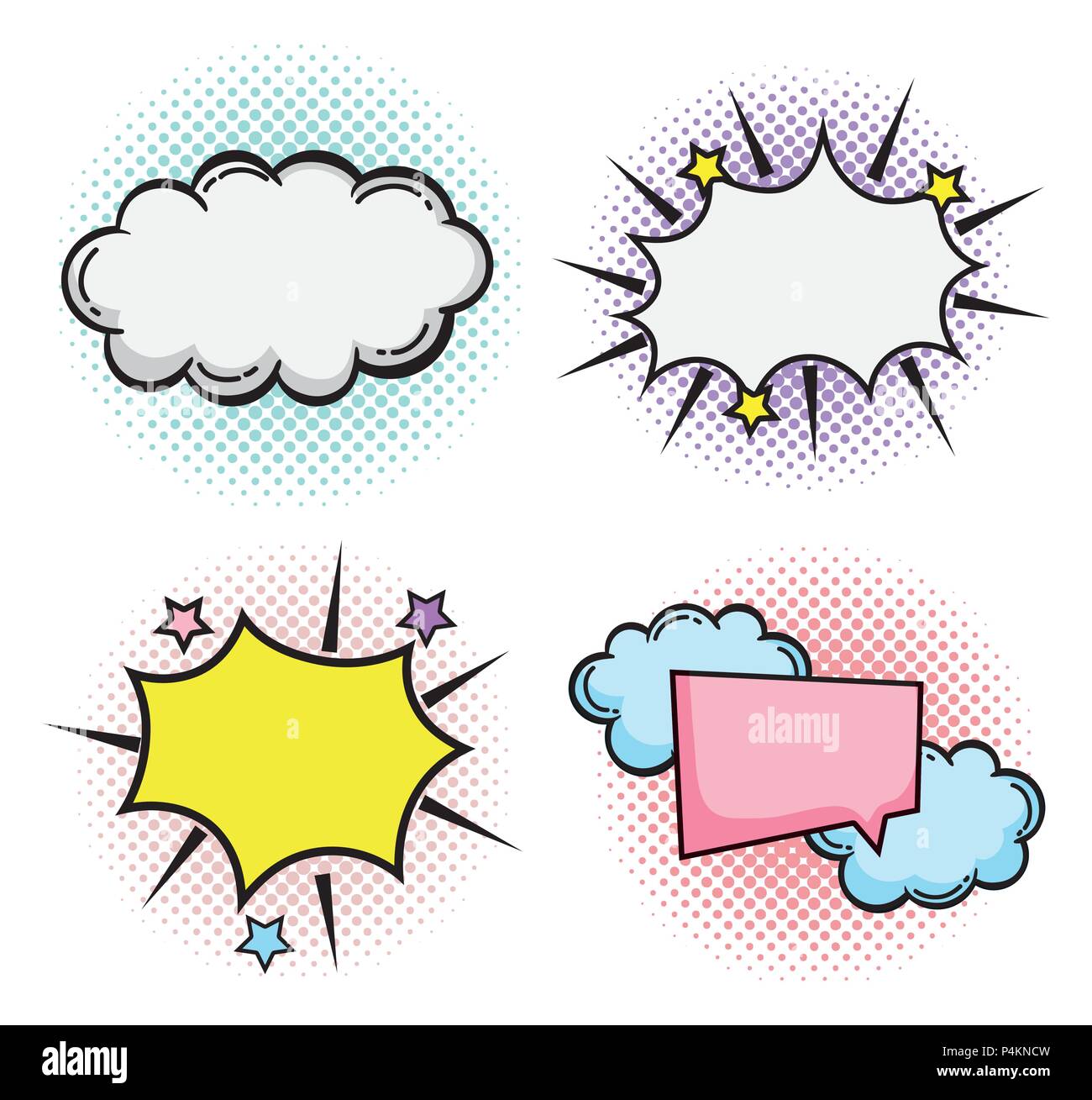 Set of pop art cartoons Stock Vector Image & Art - Alamy