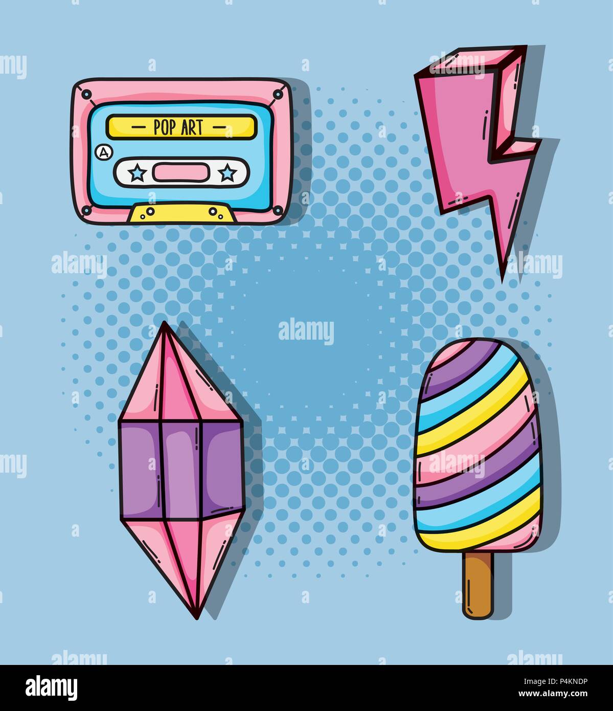 Set of pop art cartoons Stock Vector Image & Art - Alamy