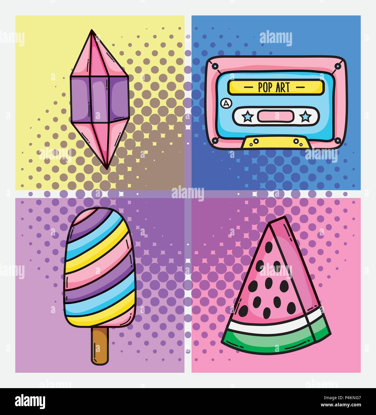 Set of pop art cartoons Stock Vector Image & Art - Alamy