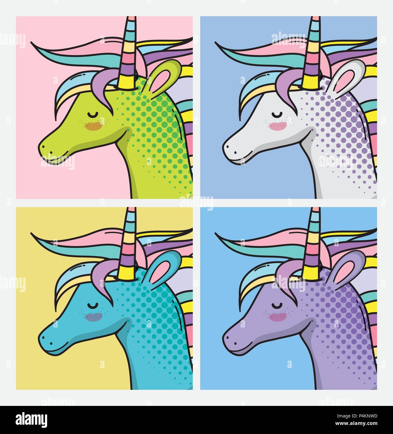 Set of pop art cartoon Stock Vector Image & Art - Alamy