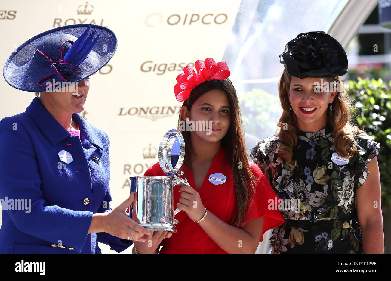 Princess Haya of Jordan (right) and daughter Sheikha Al Jalila bint ...