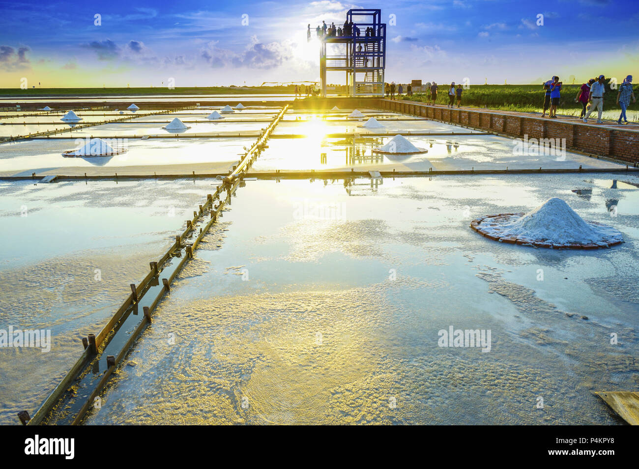 Salt evaporation pond Stock Photo - Alamy