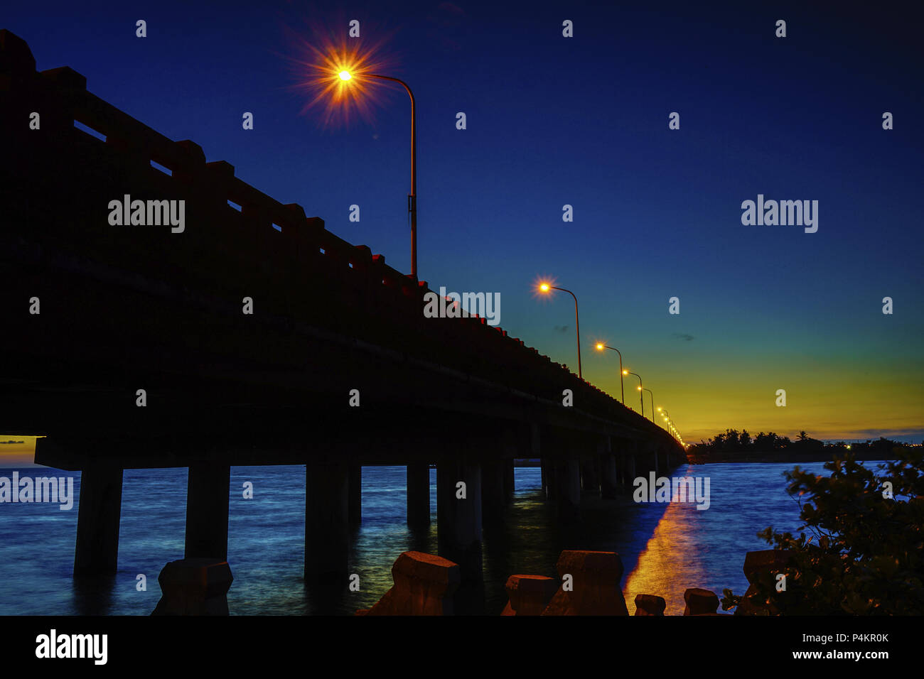 Fantasy light Bridge Stock Photo - Alamy