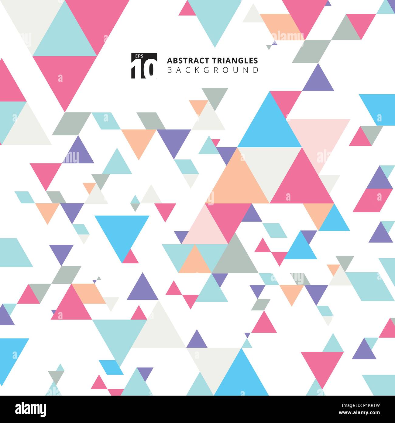 Abstract modern colorful triangles pattern elements on white background ...