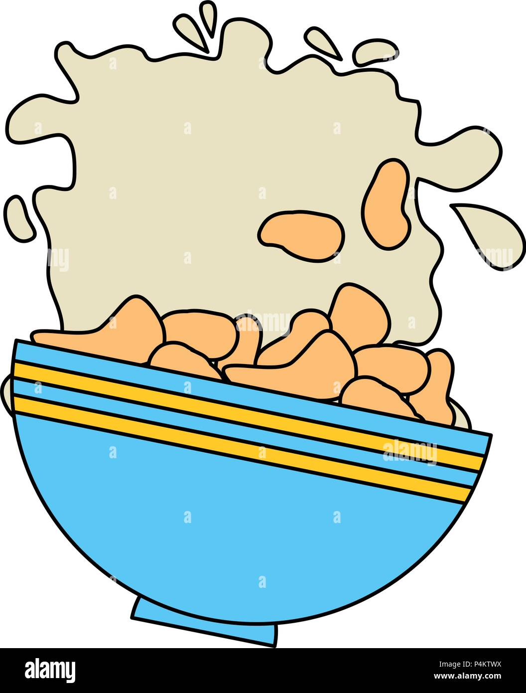 cereal dish splash healthy food vector illustration design Stock Vector ...