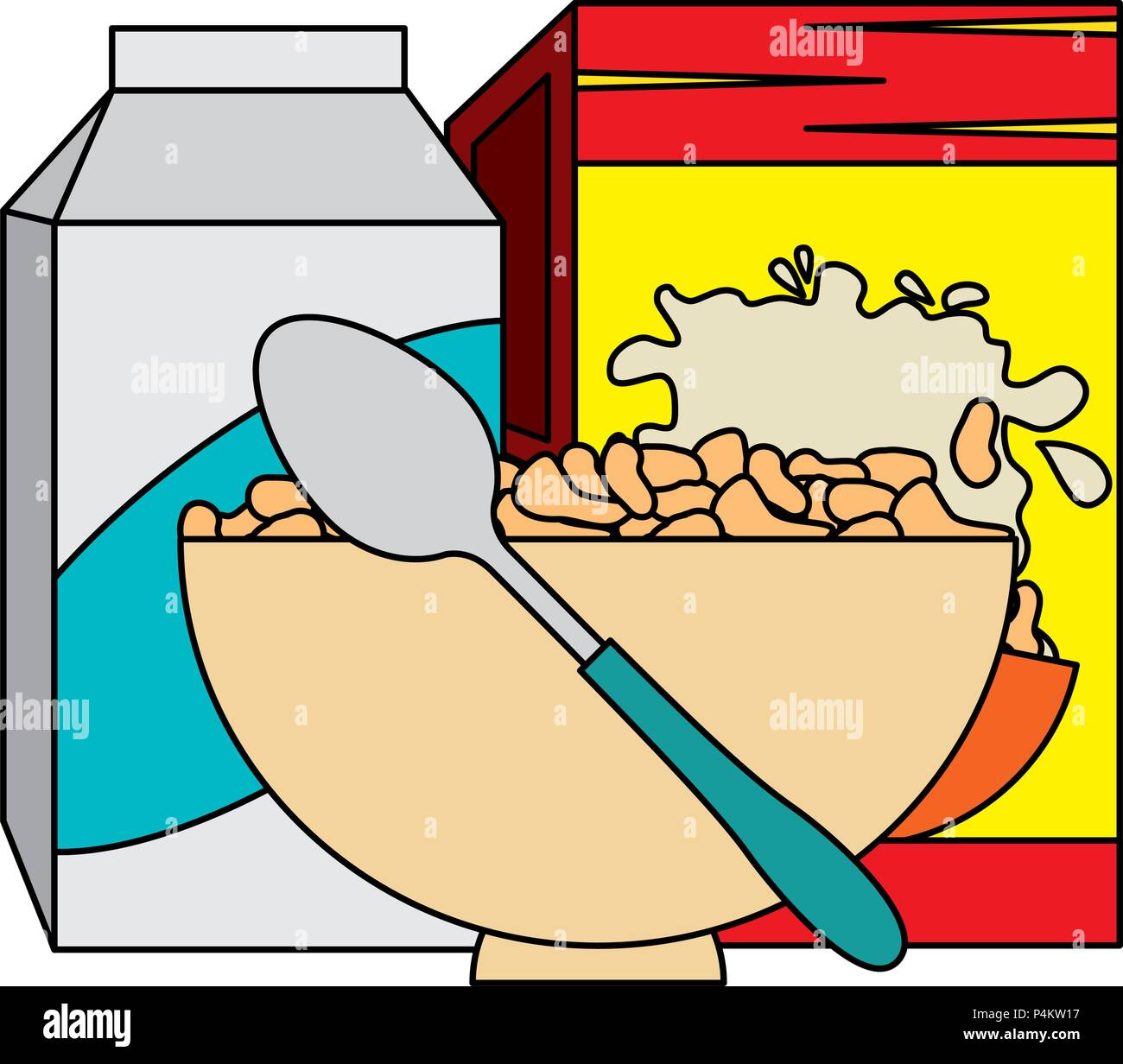 Breakfast Cereal Box Cartoon High Resolution Stock Photography and ...