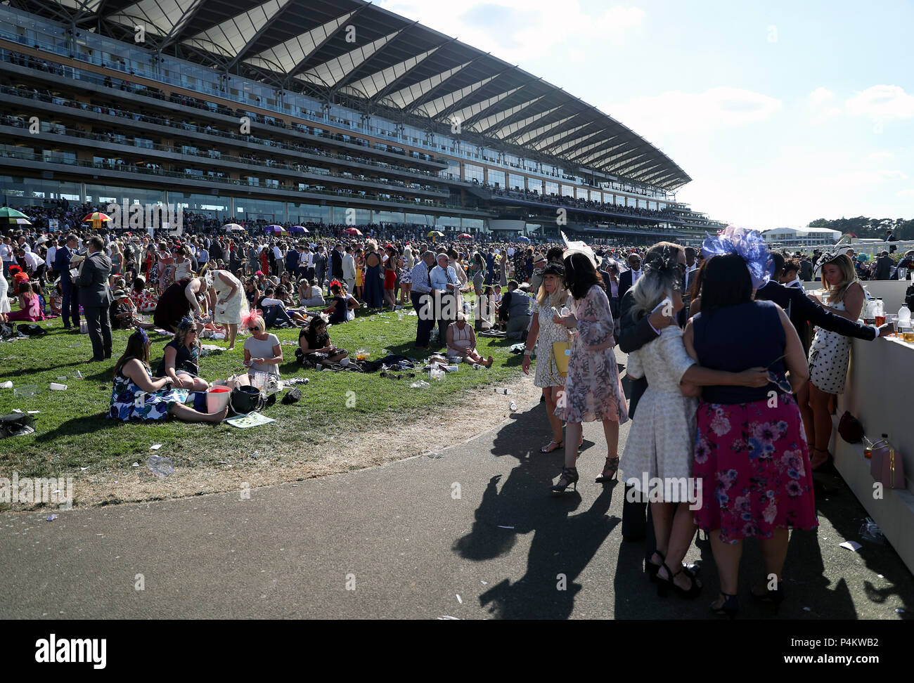 Racegoers during day four of Royal Ascot at Ascot Racecourse Stock ...