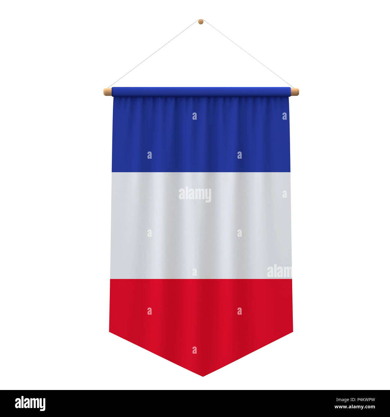 France flag cloth hanging banner. 3D Rendering Stock Photo - Alamy