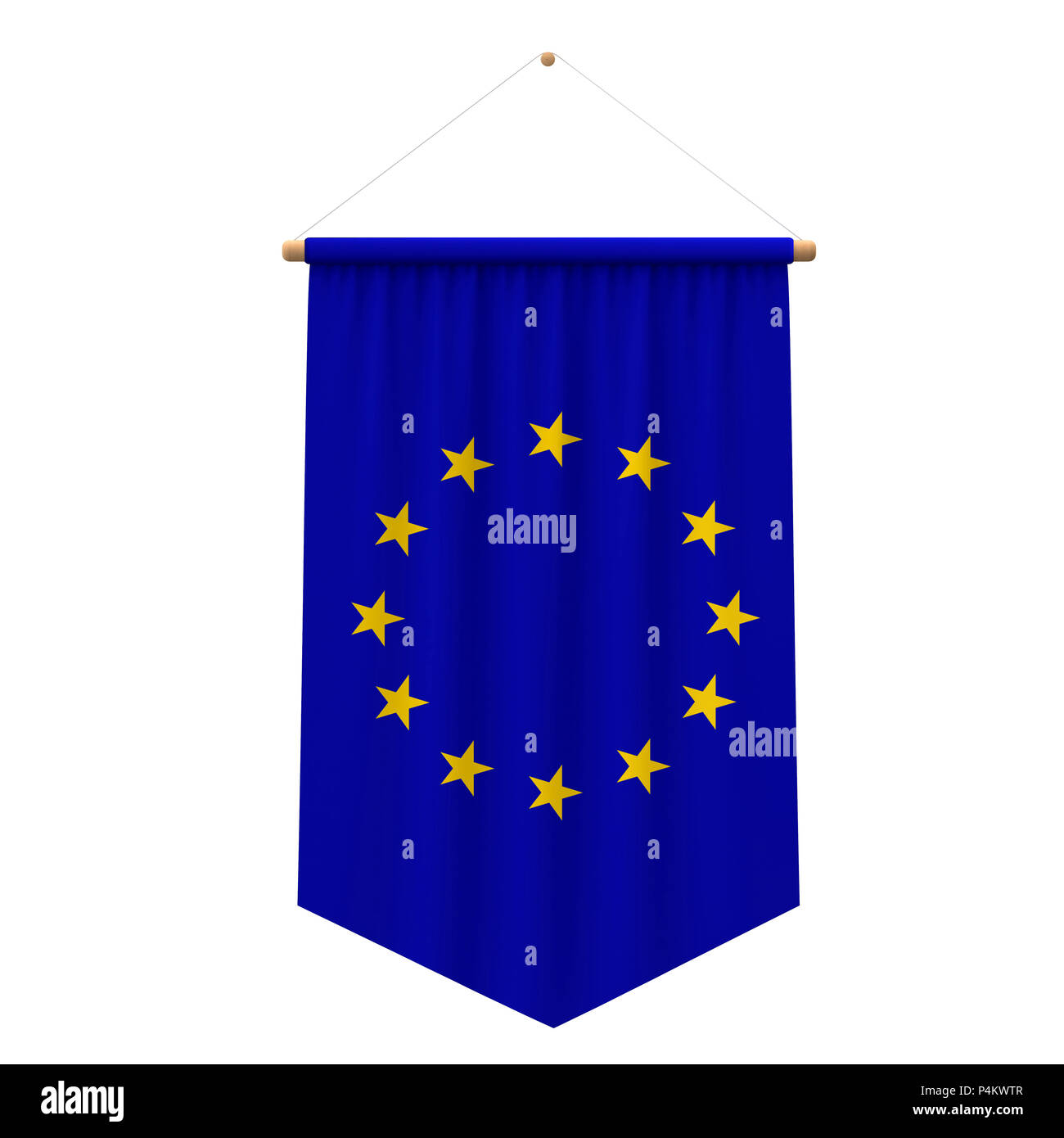 European Union flag cloth hanging banner. 3D Rendering Stock Photo - Alamy