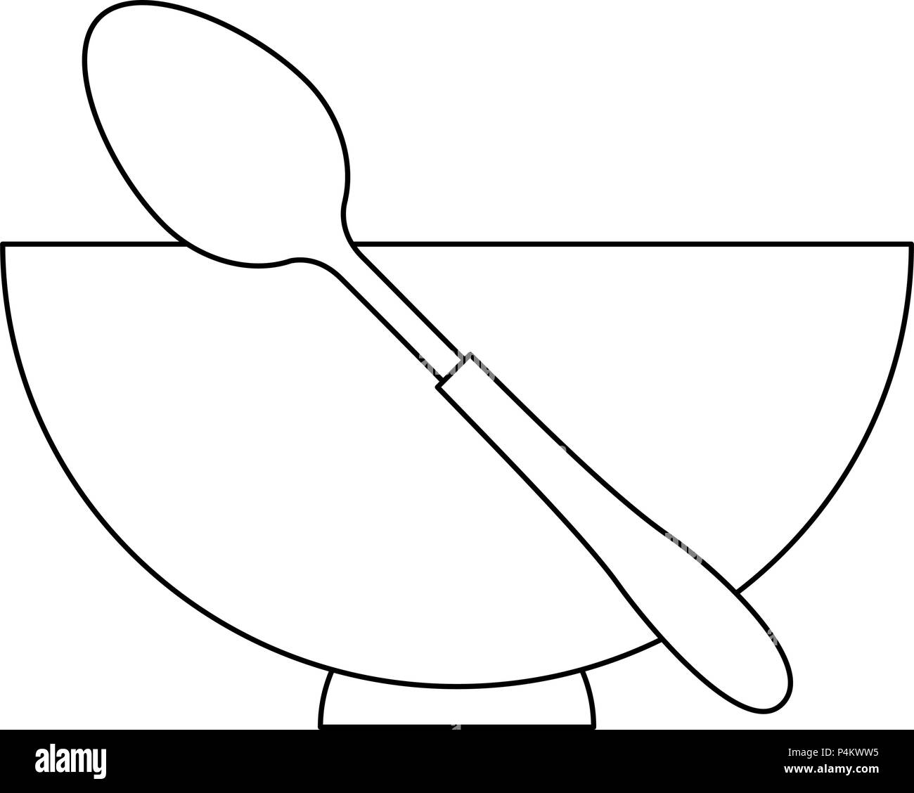 dish and spoon icon vector illustration design Stock Vector Image & Art ...