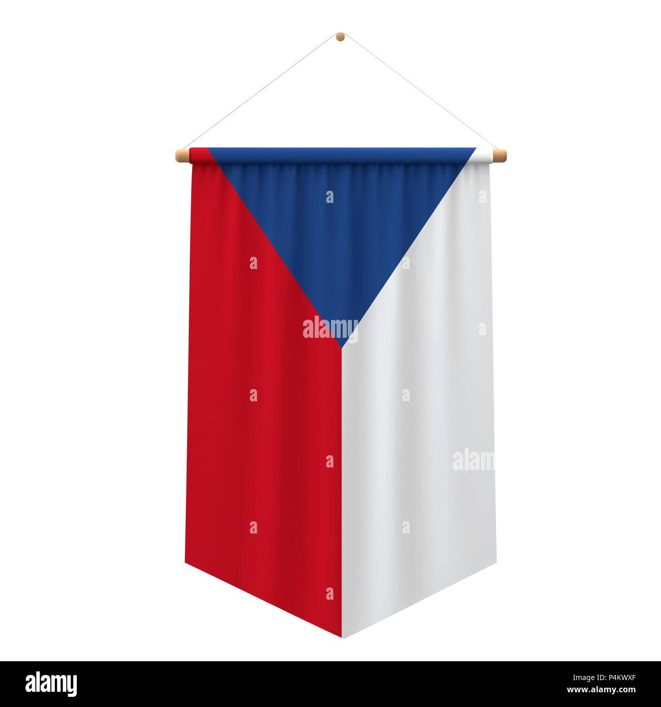 Czech Republic flag cloth hanging banner. 3D Rendering Stock Photo - Alamy