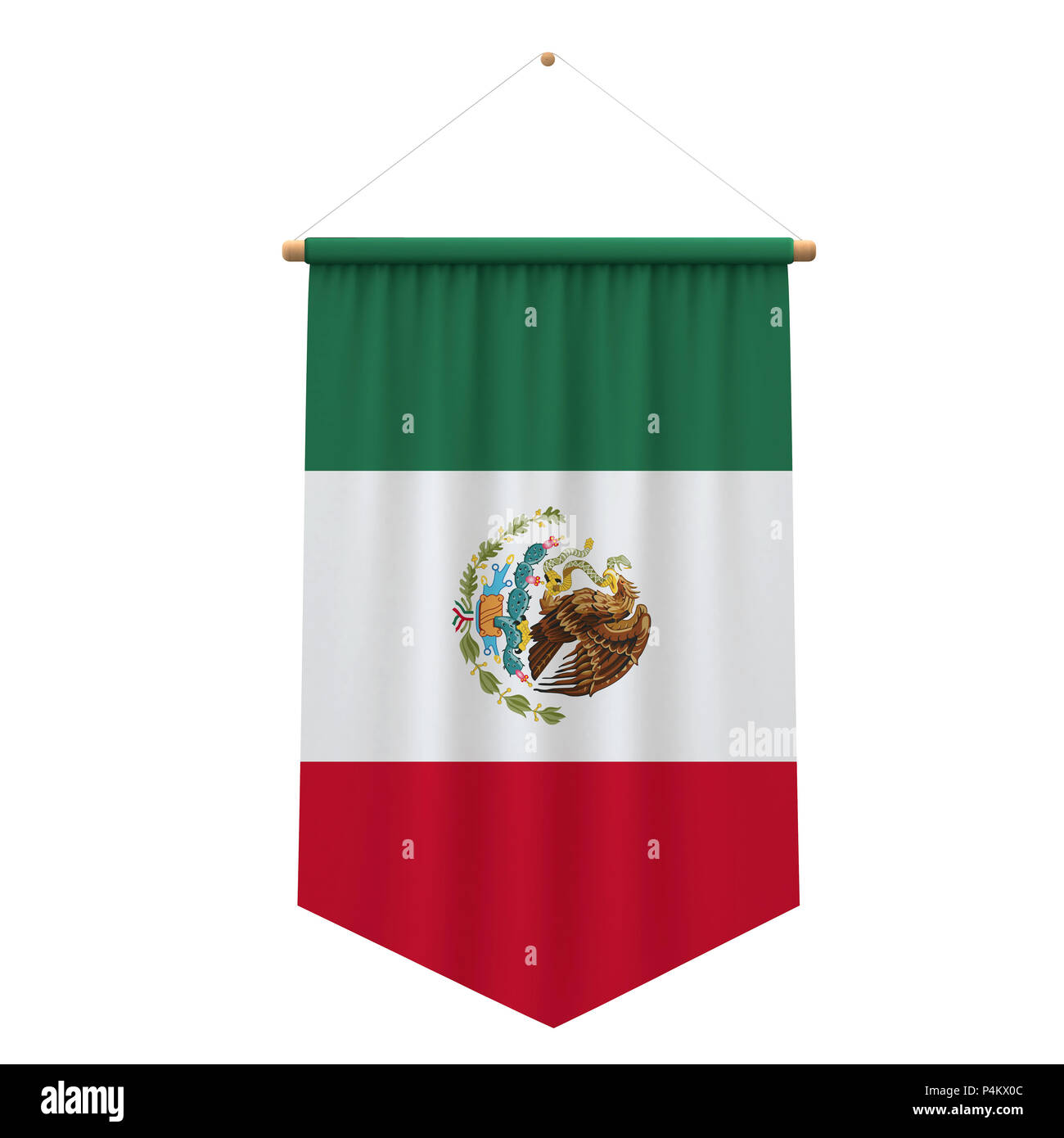 Mexico flag cloth hanging banner. 3D Rendering Stock Photo - Alamy