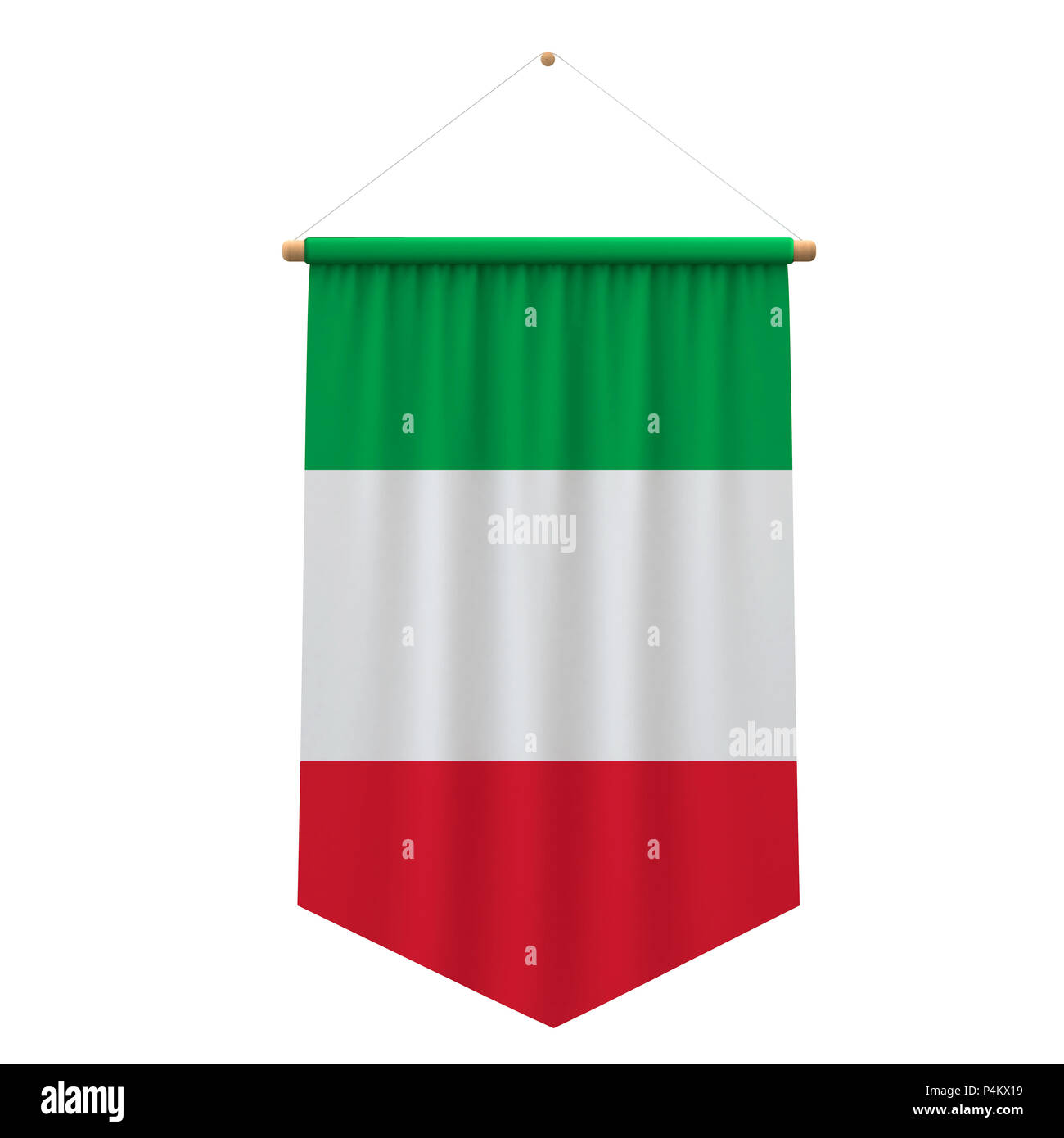 Italy flag cloth hanging banner. 3D Rendering Stock Photo - Alamy
