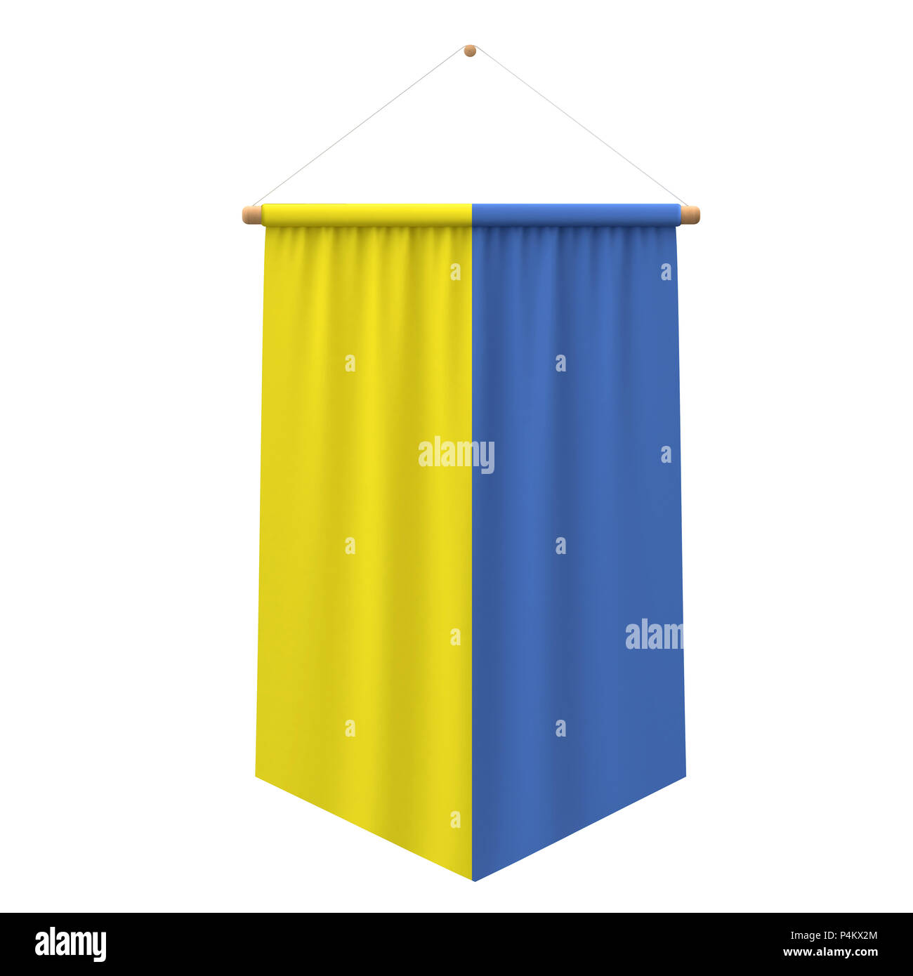 Ukraine flag cloth hanging banner. 3D Rendering Stock Photo - Alamy