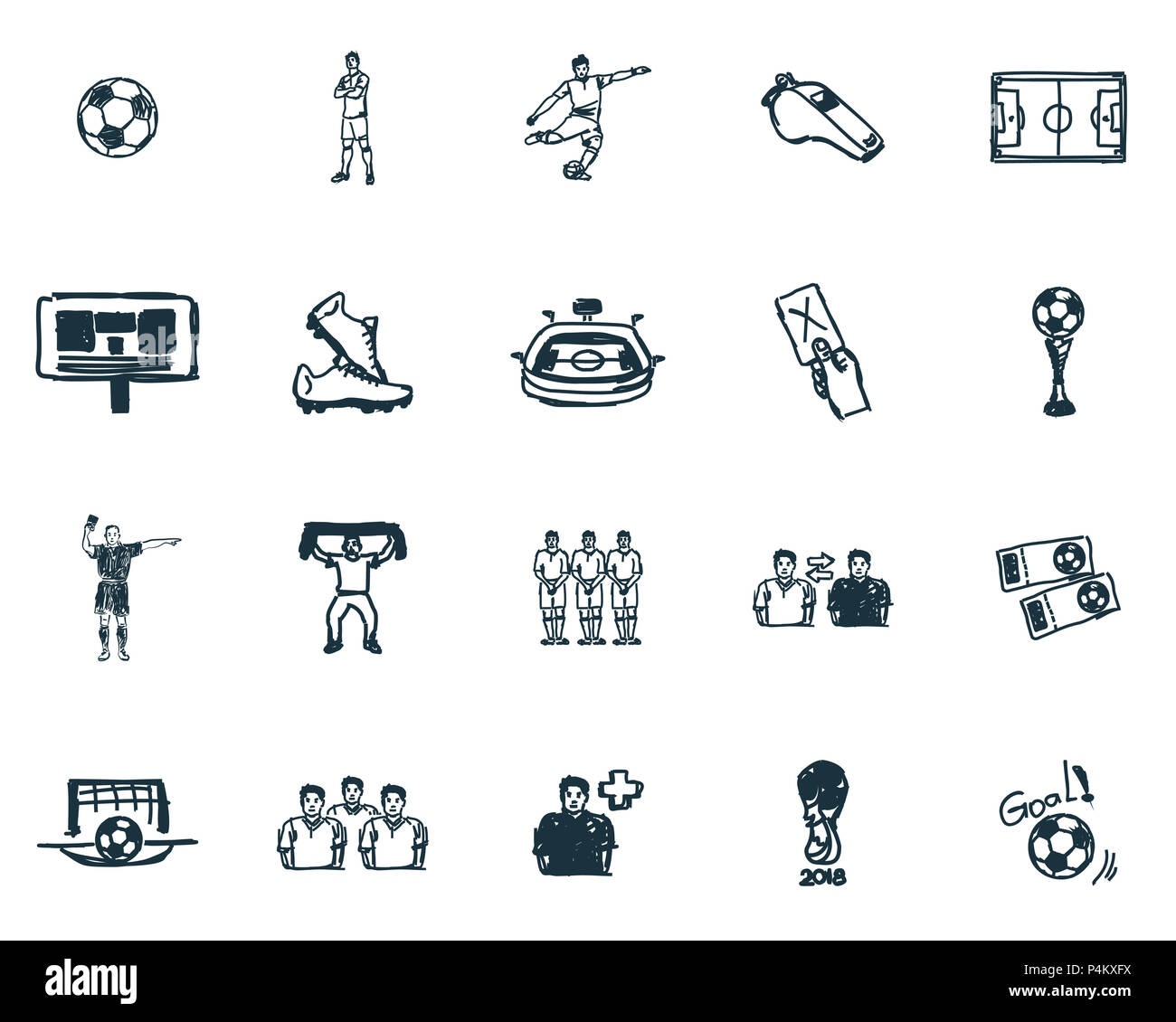 Soccer player icons Cut Out Stock Images & Pictures - Alamy