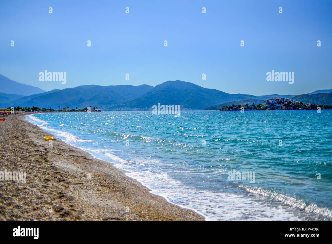 Sunny and sandy beach in Turkey.Sunny and sandy beach in Turkey Stock ...