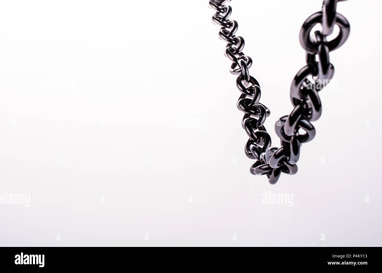 metal chain on white background Stock Photo - Alamy