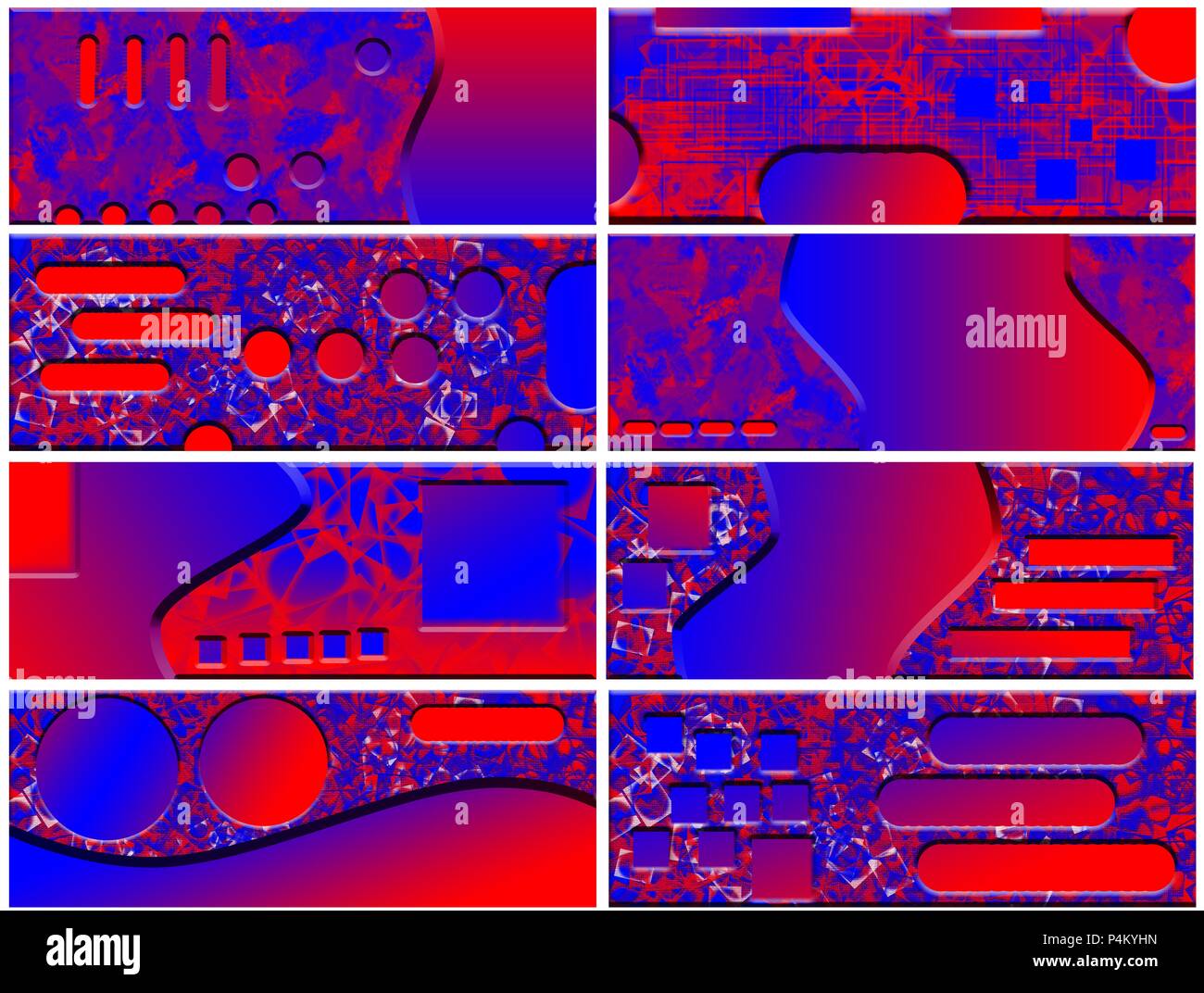 textured web banner set Stock Photo - Alamy