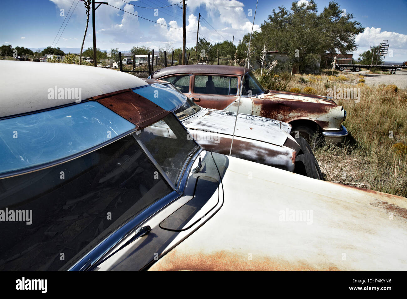 Old rusty cars in outback paddock Stock Photo - Alamy