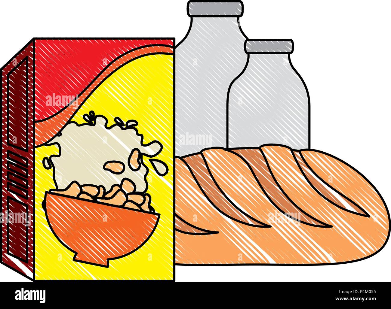 Breakfast cereal box cartoon hi-res stock photography and images - Alamy