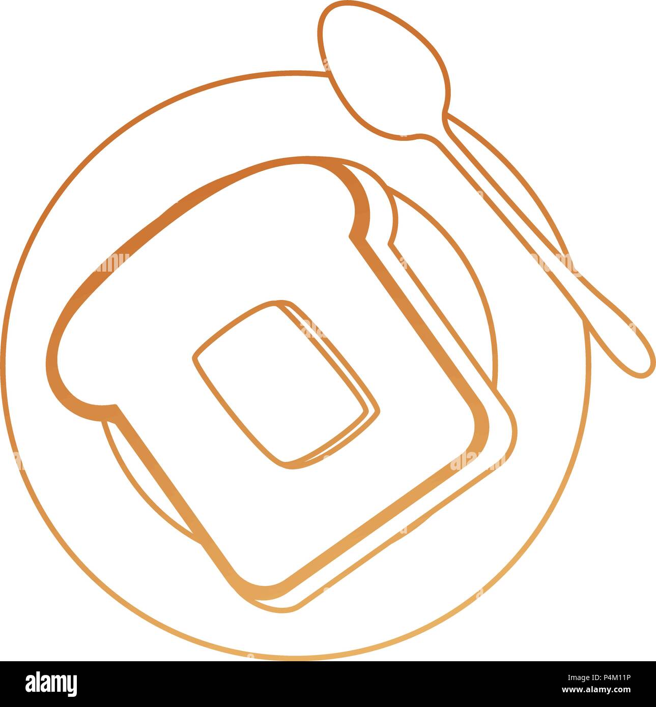 Fresh sliced bread butter Stock Vector Images - Alamy