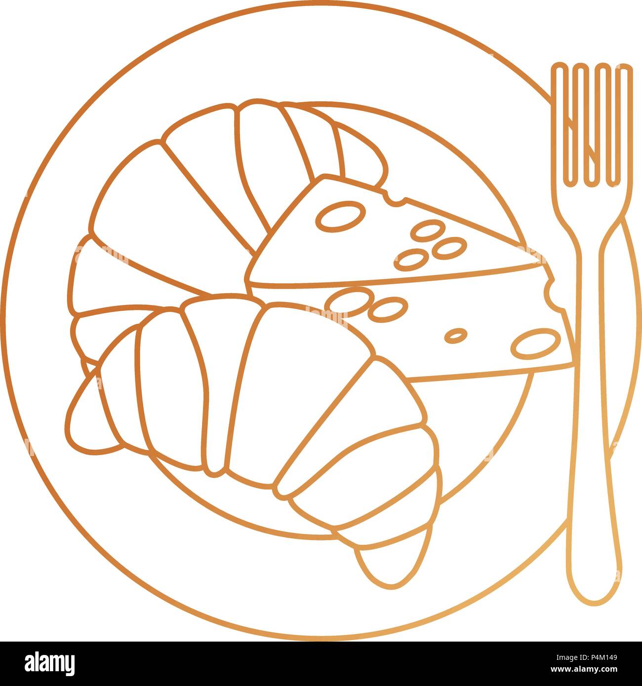 Organic bread cheese milk Stock Vector Images - Alamy