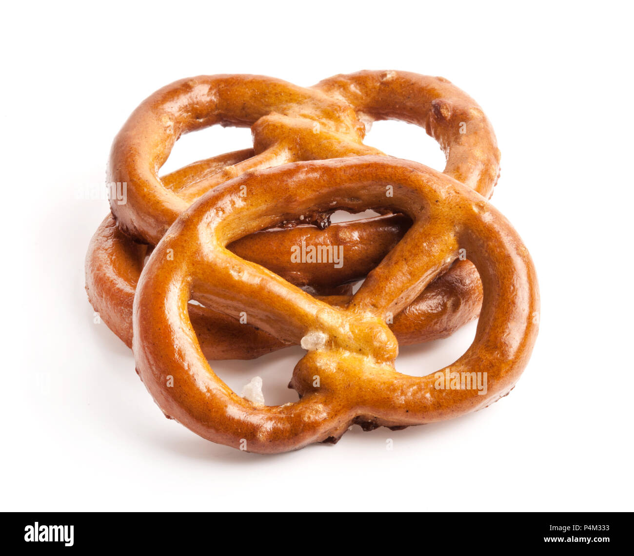 Pretzels isolated on white background Stock Photo - Alamy