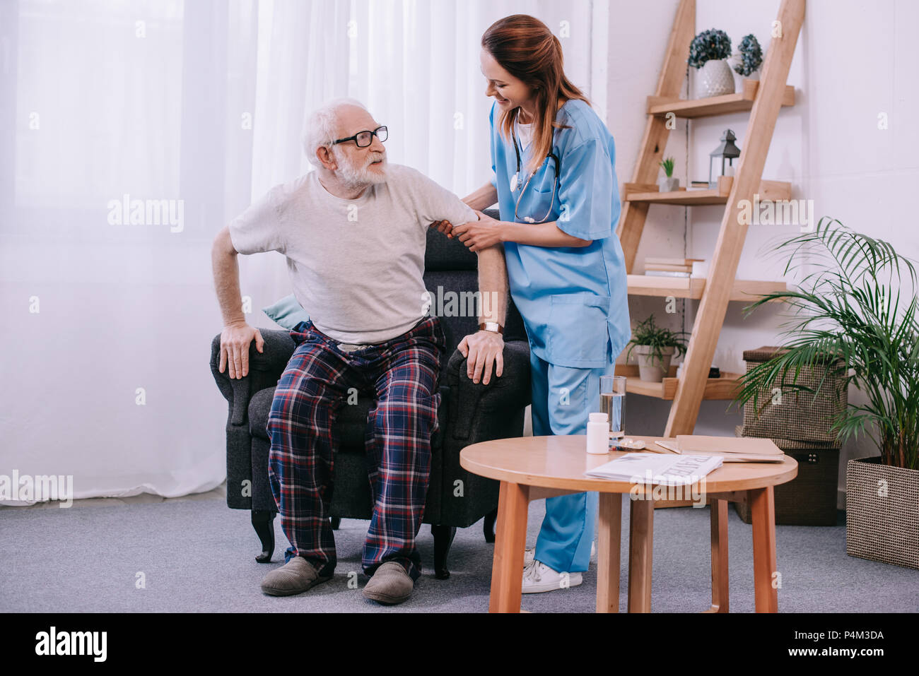 Helping patient stand hi-res stock photography and images - Alamy