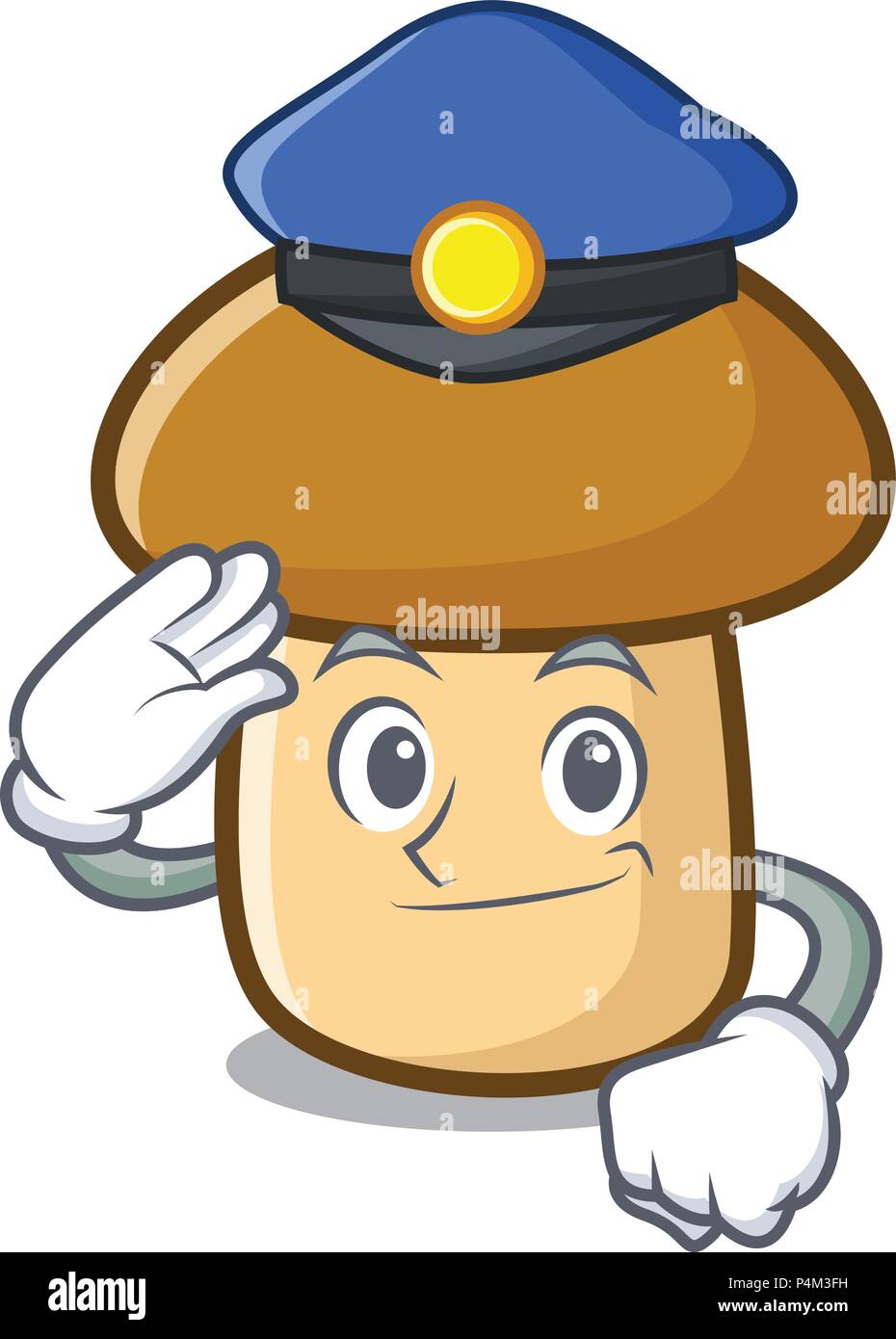 Police porcini mushroom character cartoon Stock Vector Image & Art - Alamy