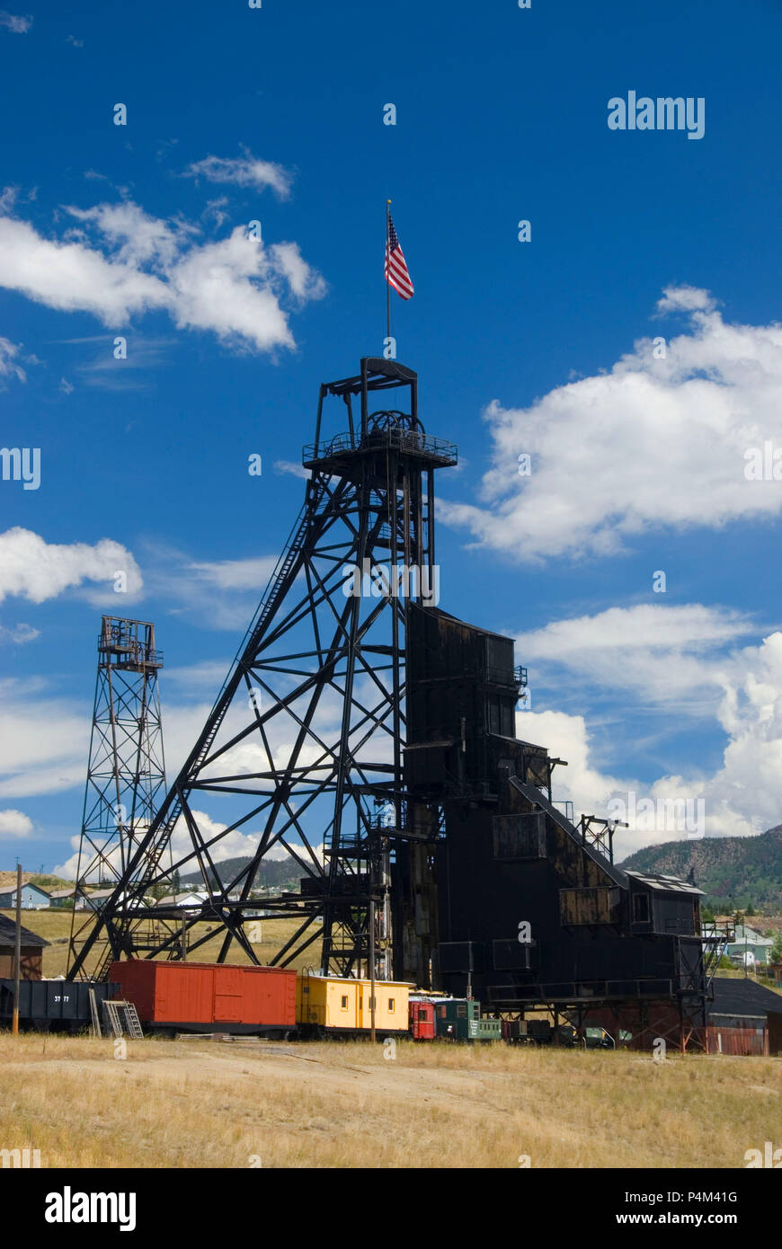 Anselmo Mine Headframe (Gallows), Butte, Montana Stock Photo - Alamy