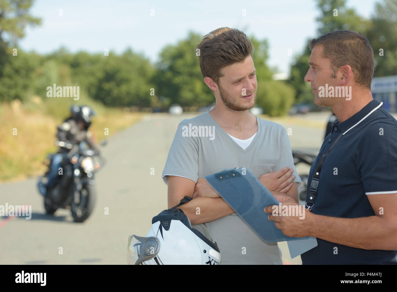 driving school track driving license Stock Photo - Alamy